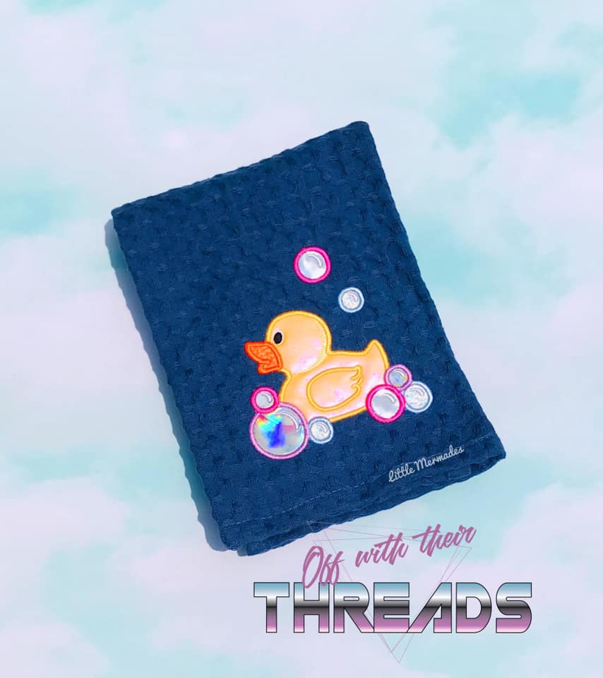 DIGITAL DOWNLOAD Bubble Bath Rubber Duck Applique 4 SIZES INCLUDED ...