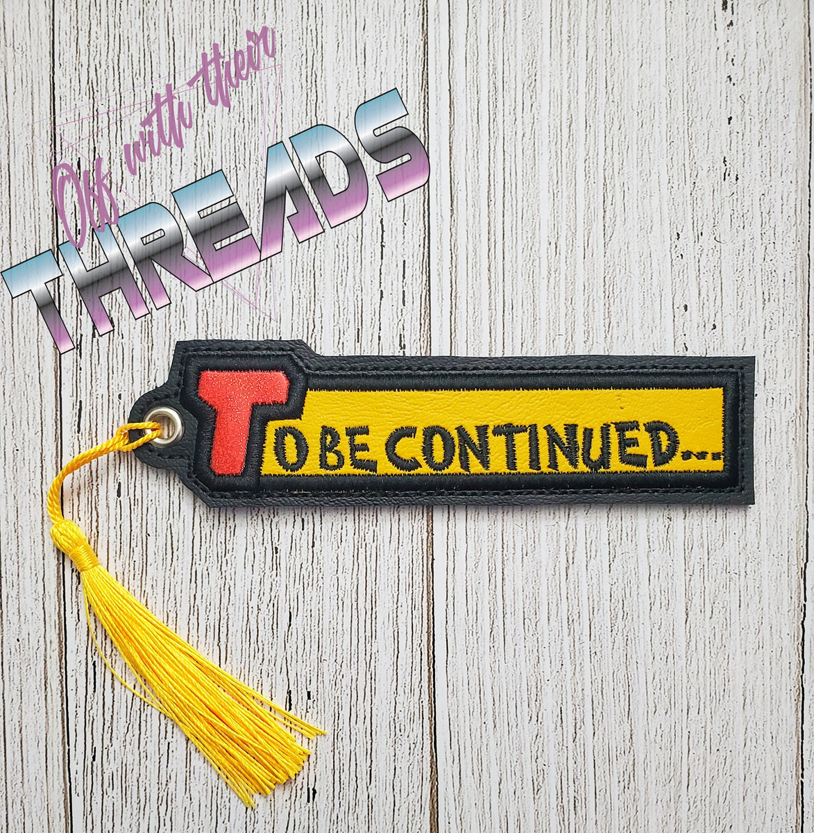 DIGITAL DOWNLOAD Applique Comic Block To Be Continued Bookmark Gift Ta ...