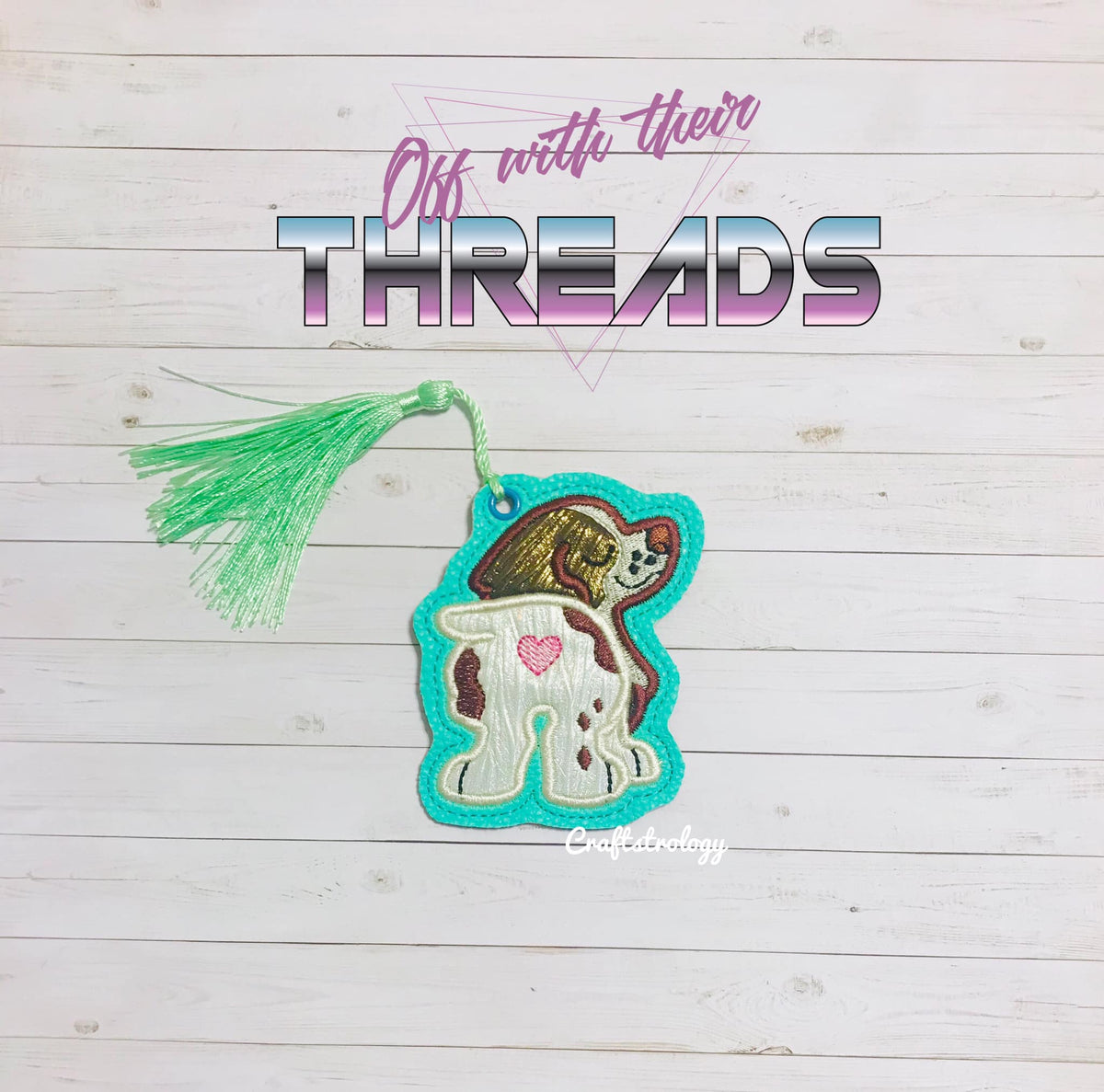 DIGITAL DOWNLOAD Applique Springer Spaniel Bookmark Ornament Gift Tag ...