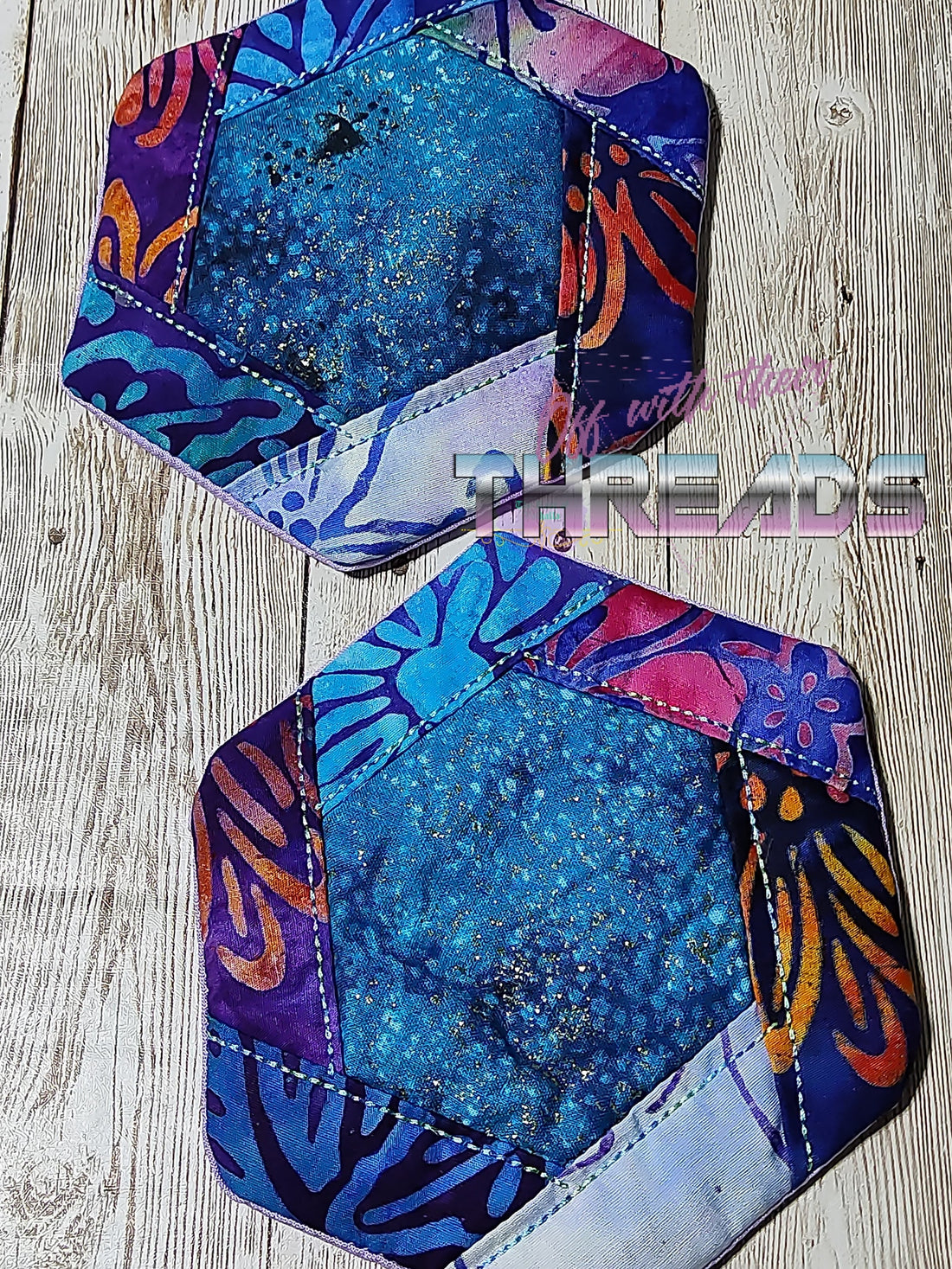 DIGITAL DOWNLOAD Quilted Hexagon Mug Rug 7 SIZES INCLUDED ENVELOPE AND ...