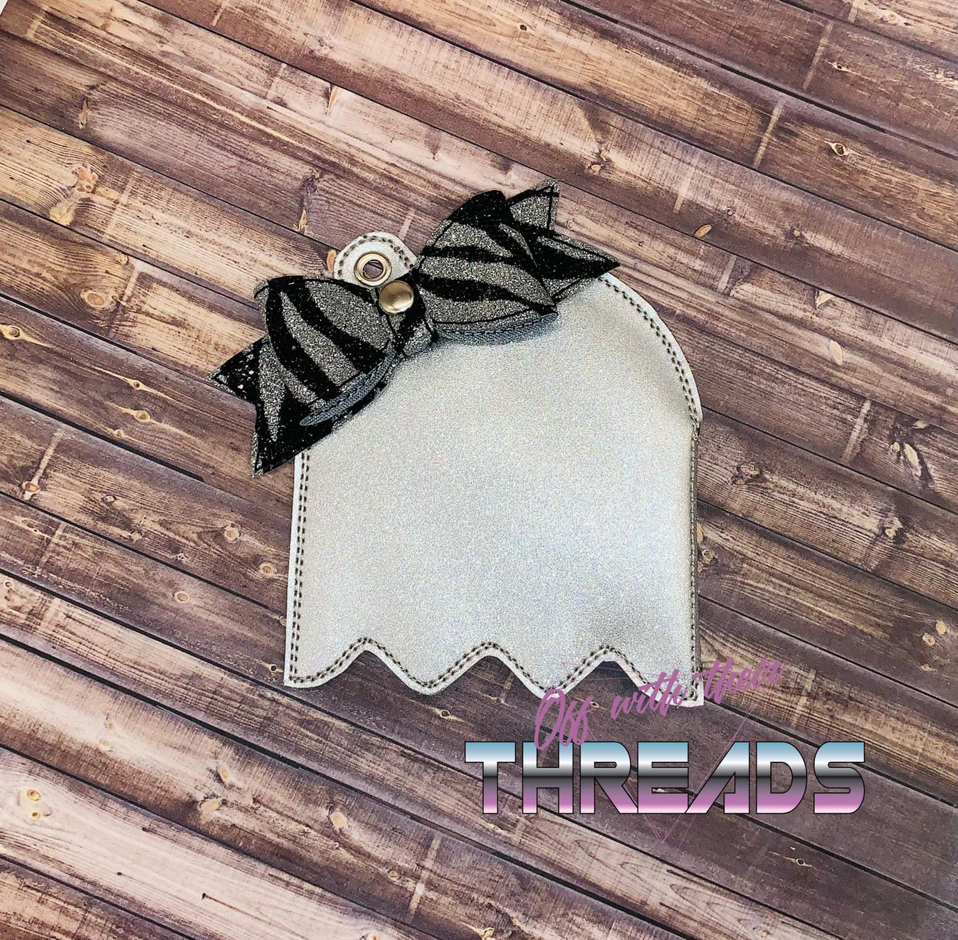 DIGITAL DOWNLOAD ITH Applique Ghost Wallet 3 SIZES INCLUDED BOW DESIGN ...