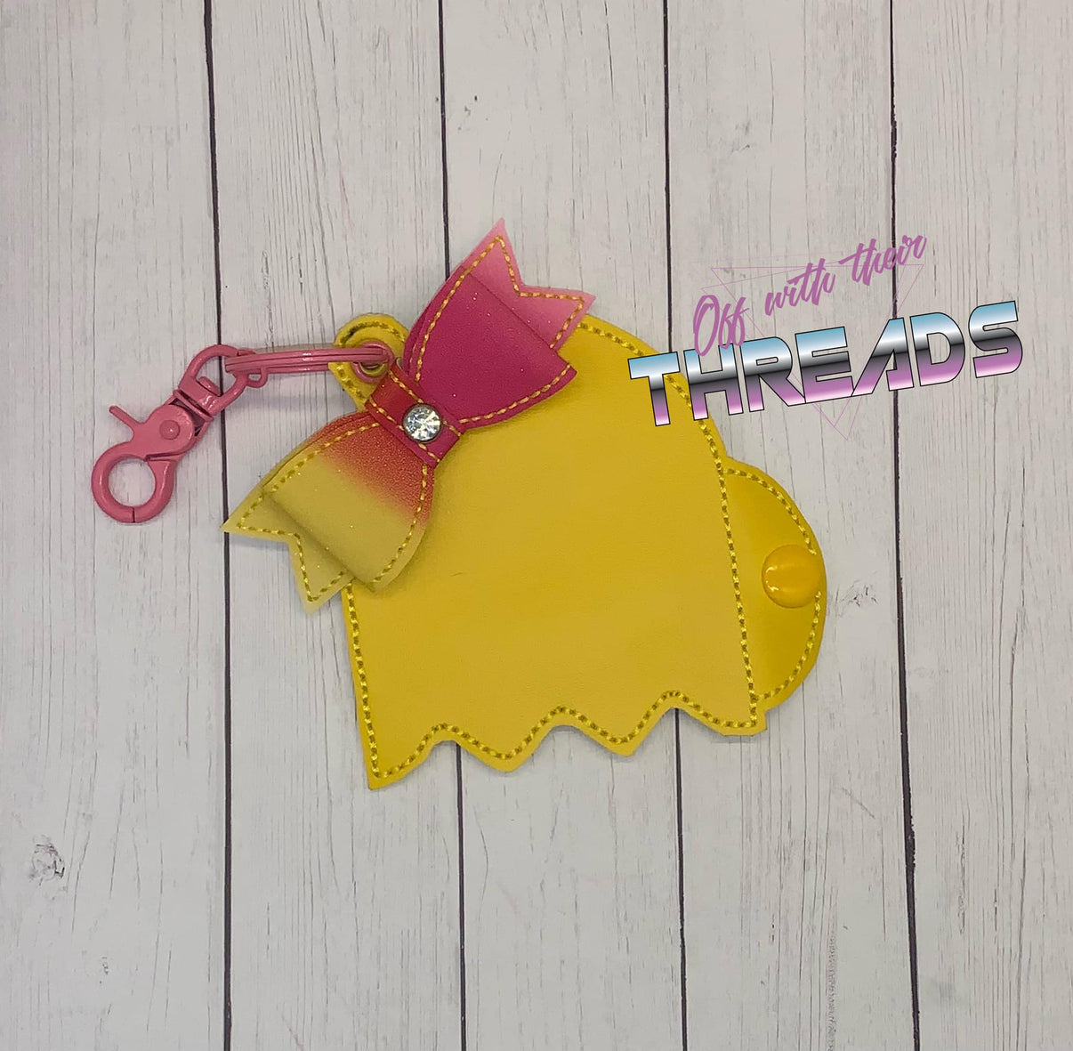 DIGITAL DOWNLOAD ITH Applique Ghost Wallet 3 SIZES INCLUDED BOW DESIGN ...