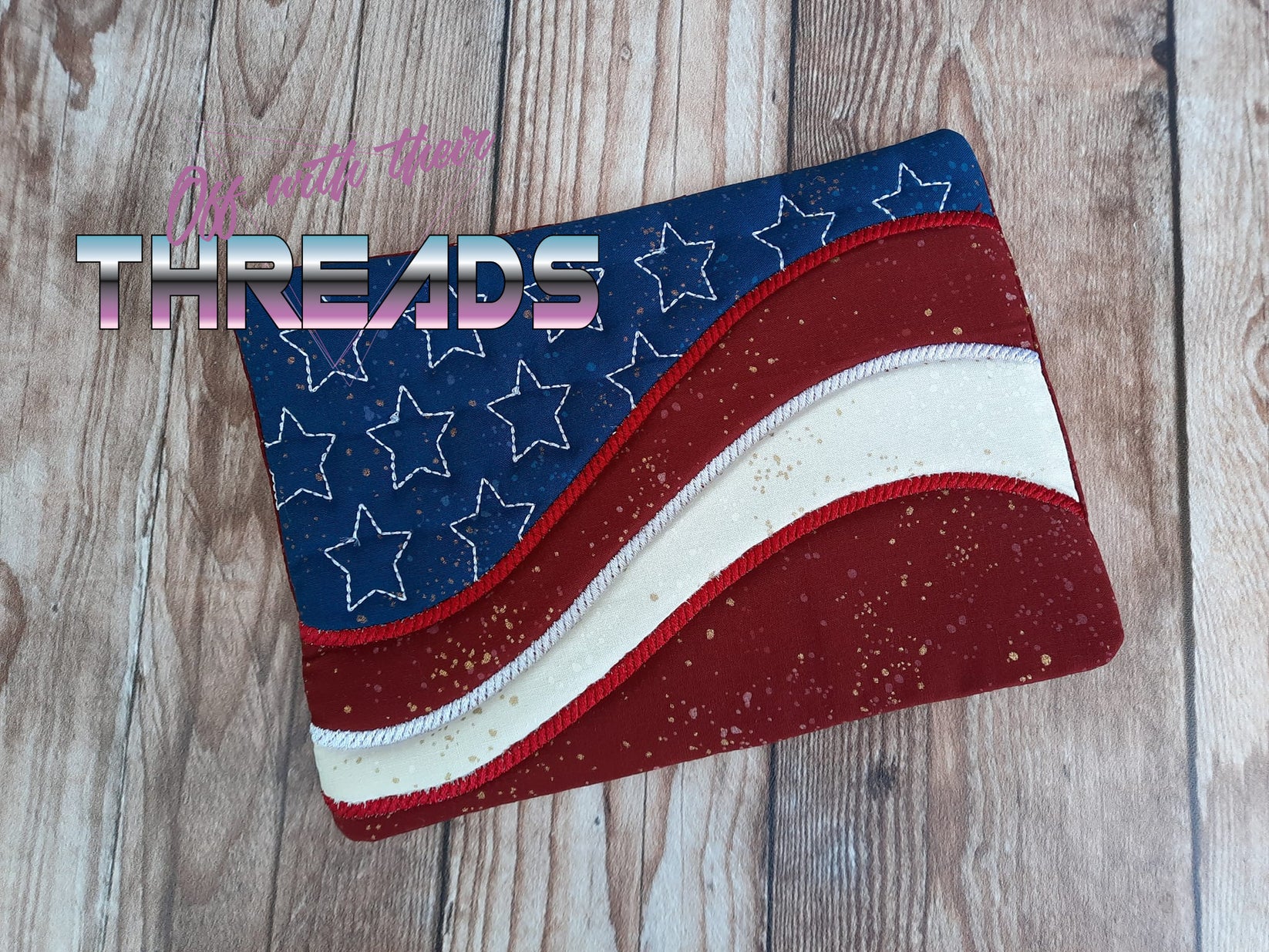 DIGITAL DOWNLOAD Applique Rustic American Mug Rug 4 SIZES INCLUDED ENV ...