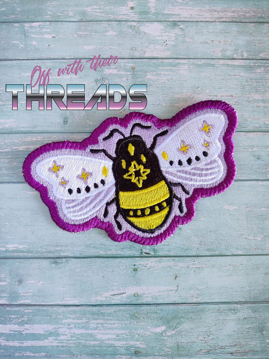 DIGITAL DOWNLOAD Honey Bee Patch 3 SIZES INCLUDED – Off With Their Threads