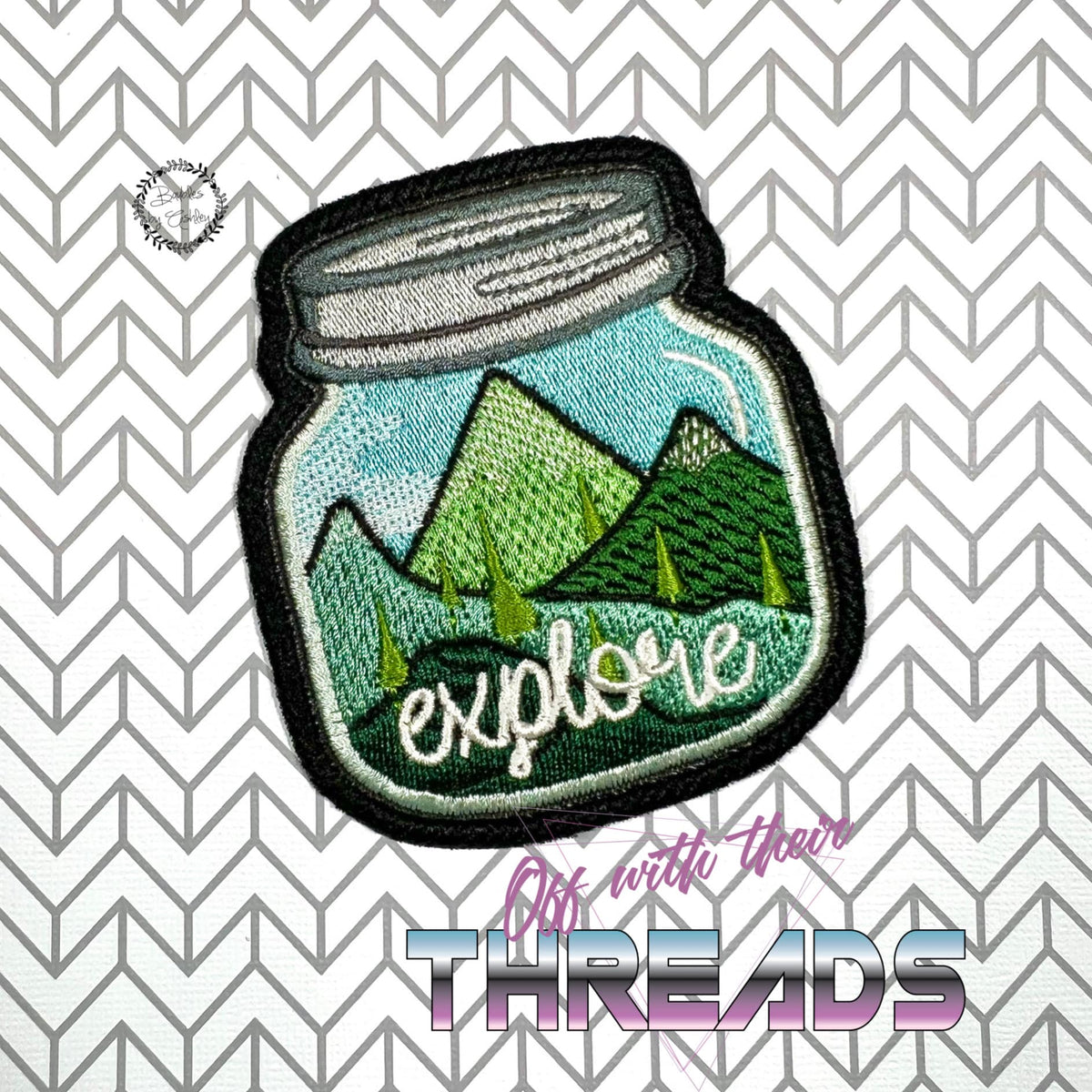 DIGITAL DOWNLOAD Explore Patch 3 SIZES INCLUDED – Off With Their Threads