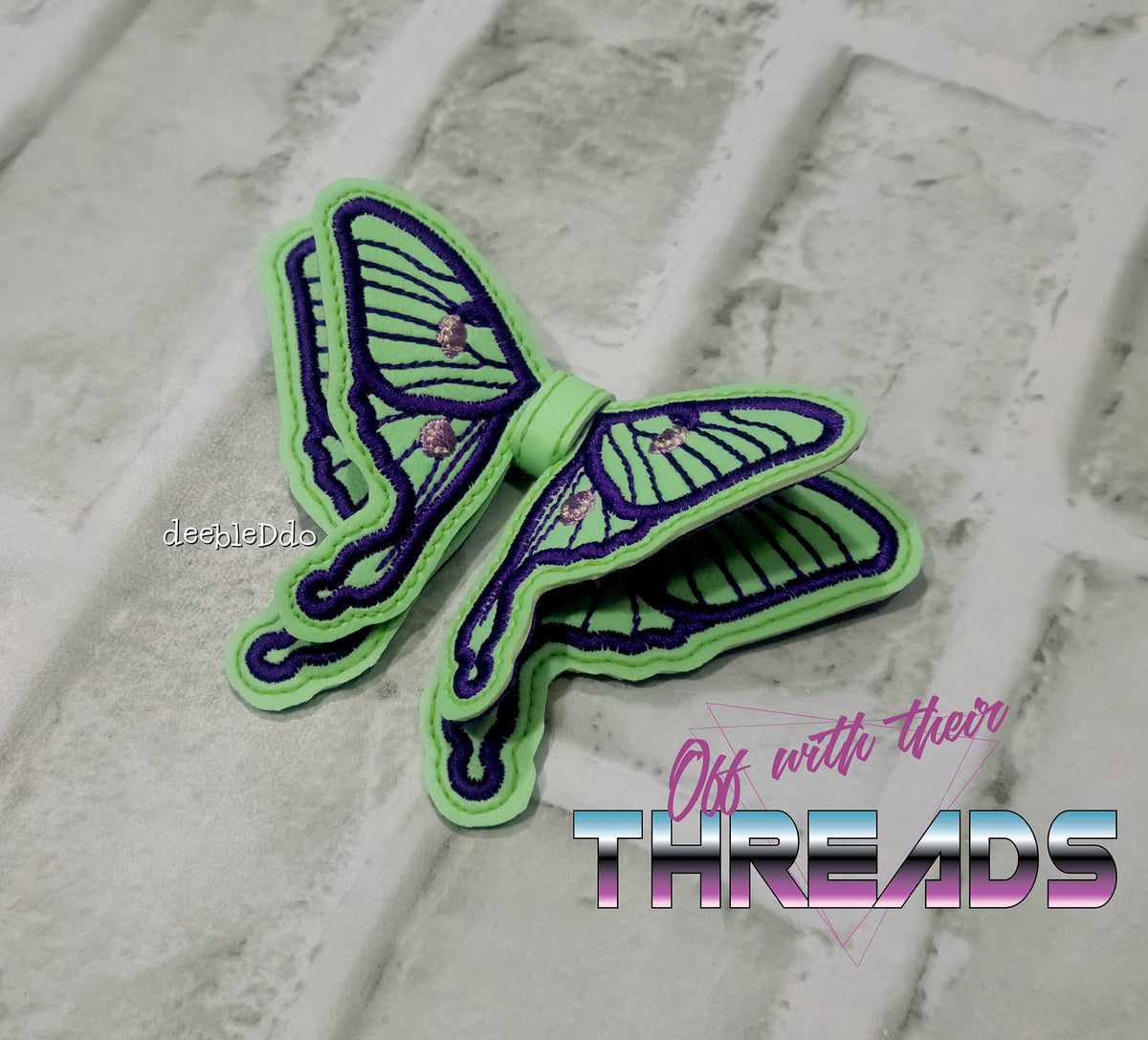 DIGITAL DOWNLOAD ITH Luna Moth Hair Bow 4 SIZES INCLUDED – Off With ...