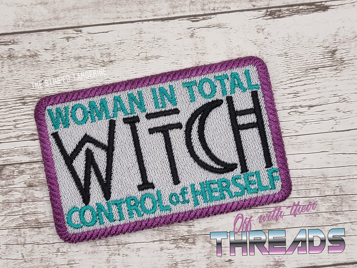 DIGITAL DOWNLOAD Witch Patch 3 SIZES INCLUDED – Off With Their Threads