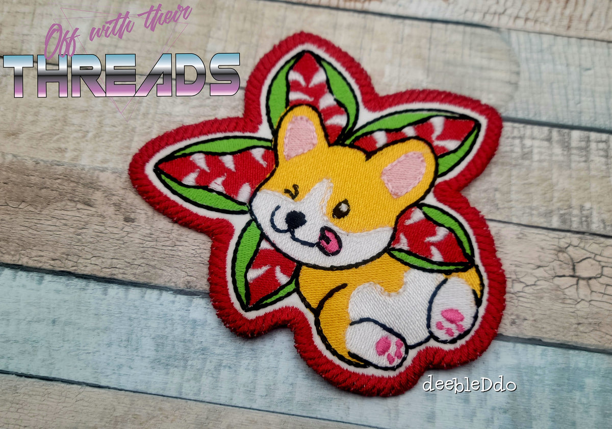 DIGITAL DOWNLOAD Democorgon Corgi Patch 3 SIZES – Off With Their Threads