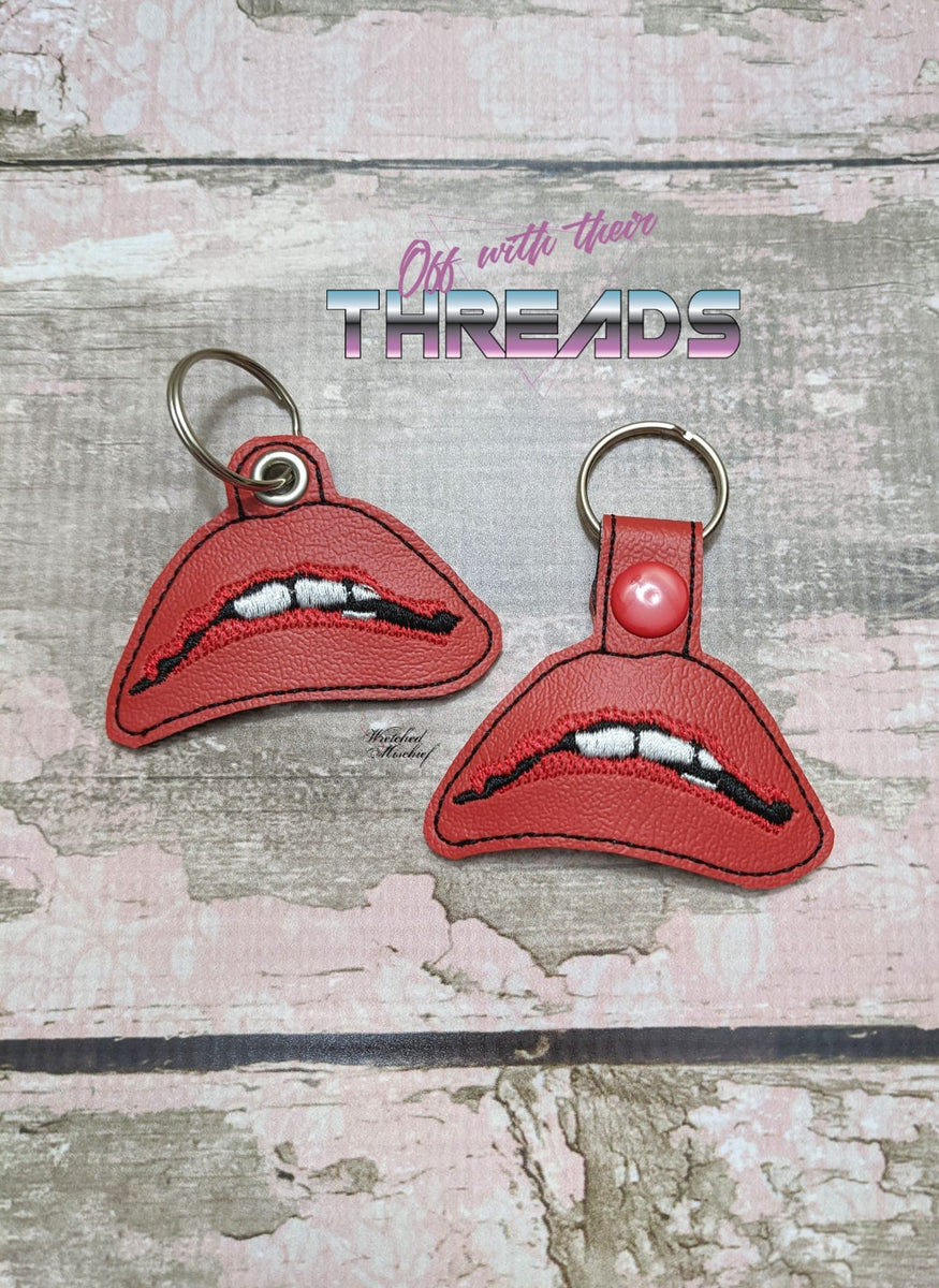 DIGITAL DOWNLOAD RHPS Lips Snap Tab and Eyelet Charm Keychain – Off ...