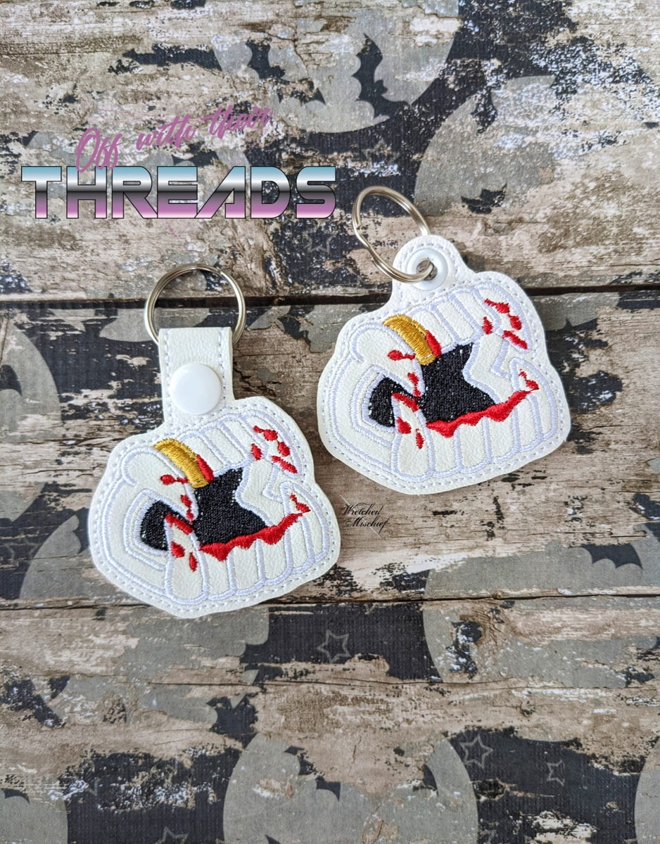 DIGITAL DOWNLOAD Vampire Teeth Snap Tab and Eyelet Charm Keychain – Off ...
