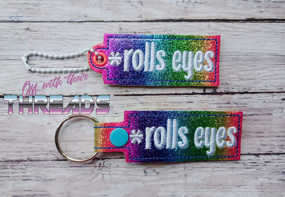 DIGITAL DOWNLOAD * Rolls Eyes Key Chain and Eyelet Charm Snap Tab – Off ...