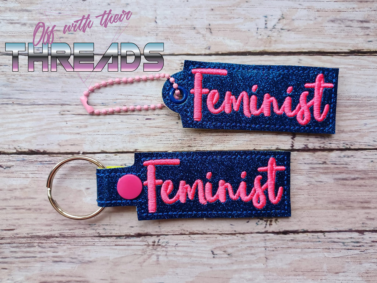 DIGITAL DOWNLOAD Feminist Key Chain and Eyelet Charm Snap Tab – Off ...