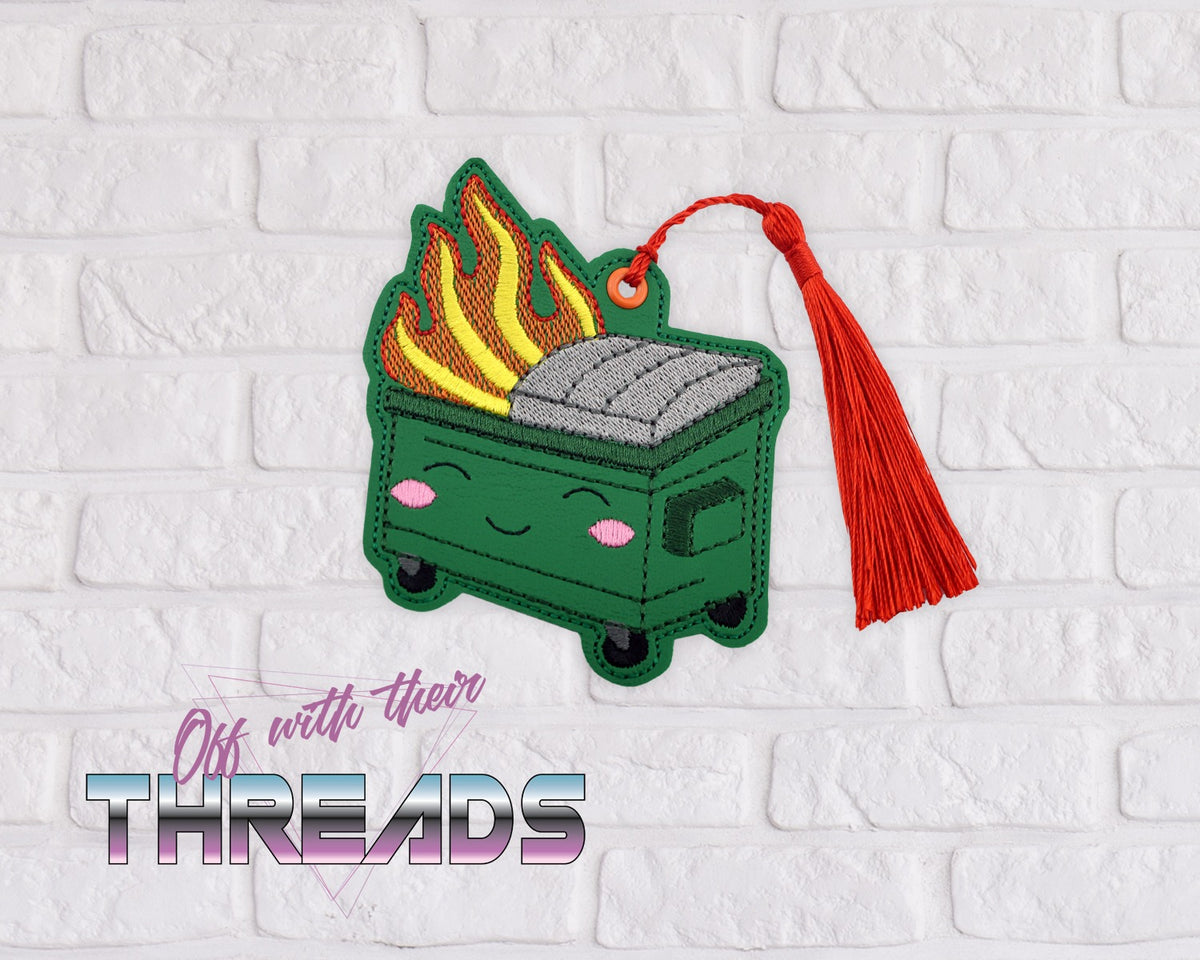 DIGITAL DOWNLOAD Fire Bookmark Ornament Gift Tag – Off With Their Threads