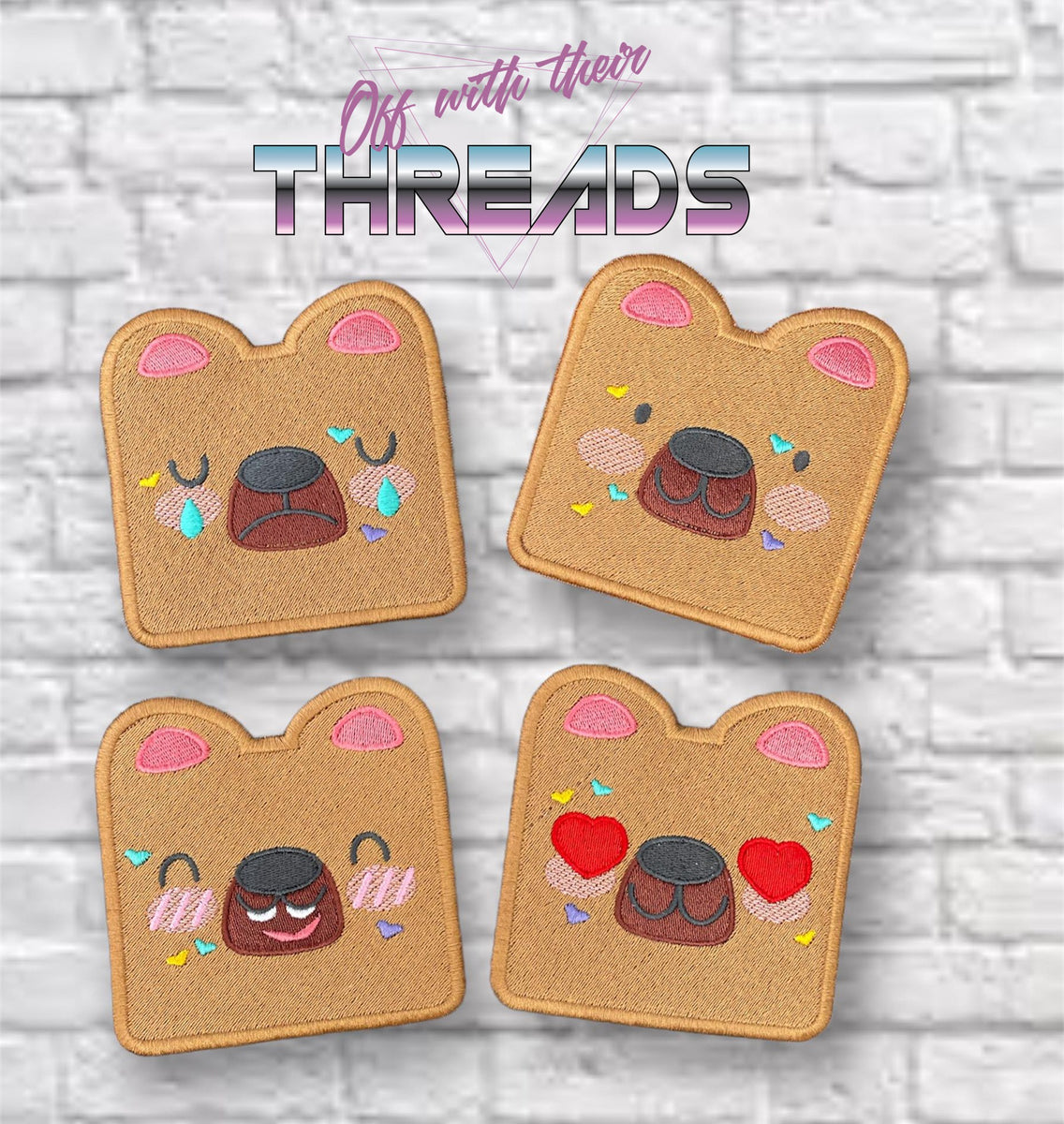 DIGITAL DOWNLOAD Bear Patch BUNDLE 3 SIZES INCLUDED – Off With Their ...