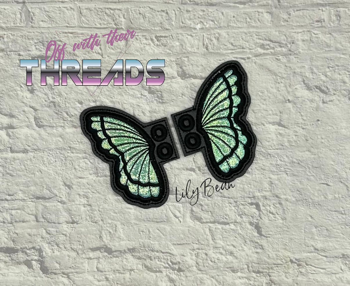 DIGITAL DOWNLOAD Applique Butterfly Wings Shoe Boot SATIN AND BEAN STI ...