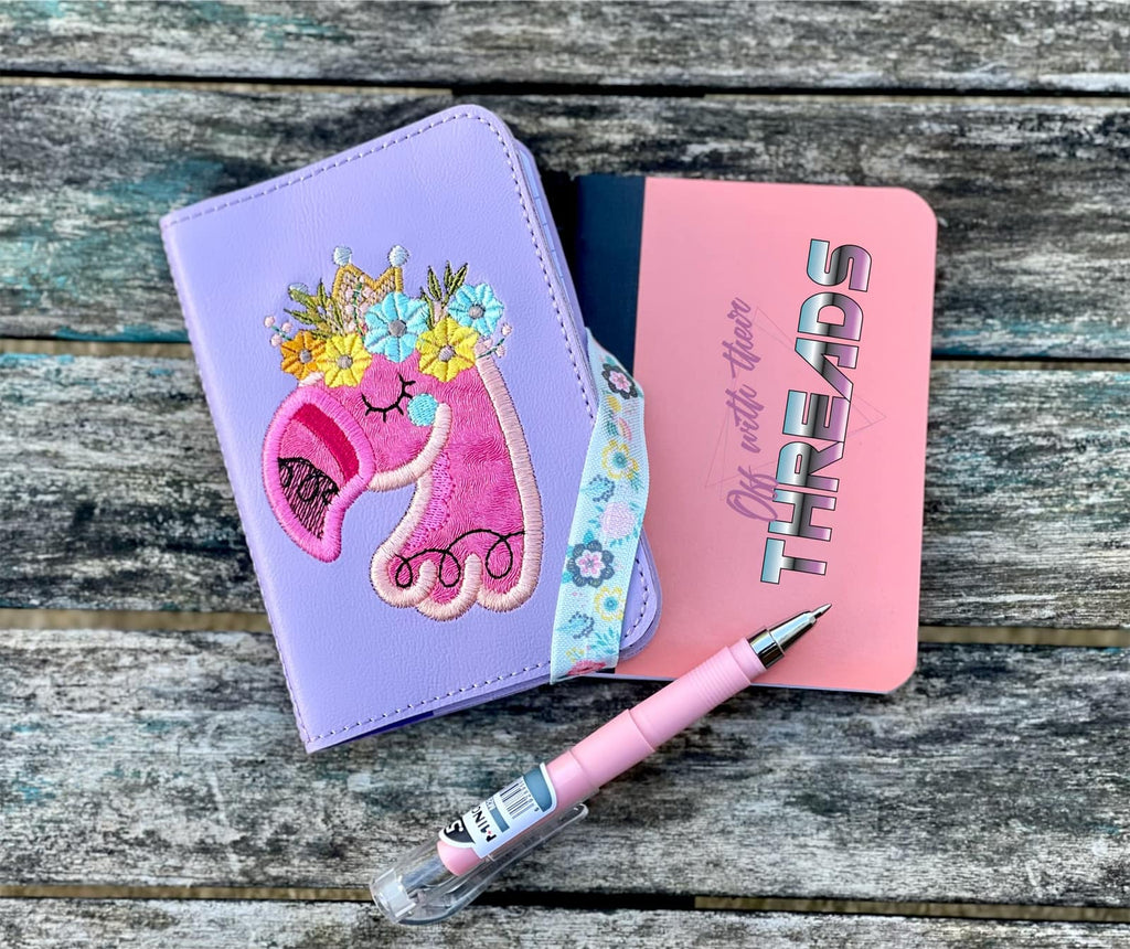 DIGITAL DOWNLOAD Applique Flamingo Mini Comp Book Cover – Off With ...