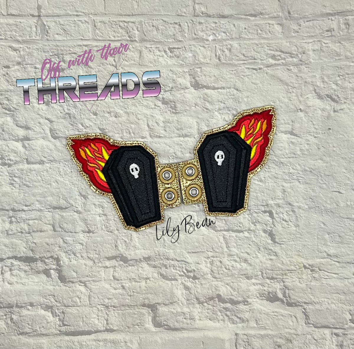 DIGITAL DOWNLOAD Applique Live Fast Coffin Shoe Wings Boot SATIN AND B ...