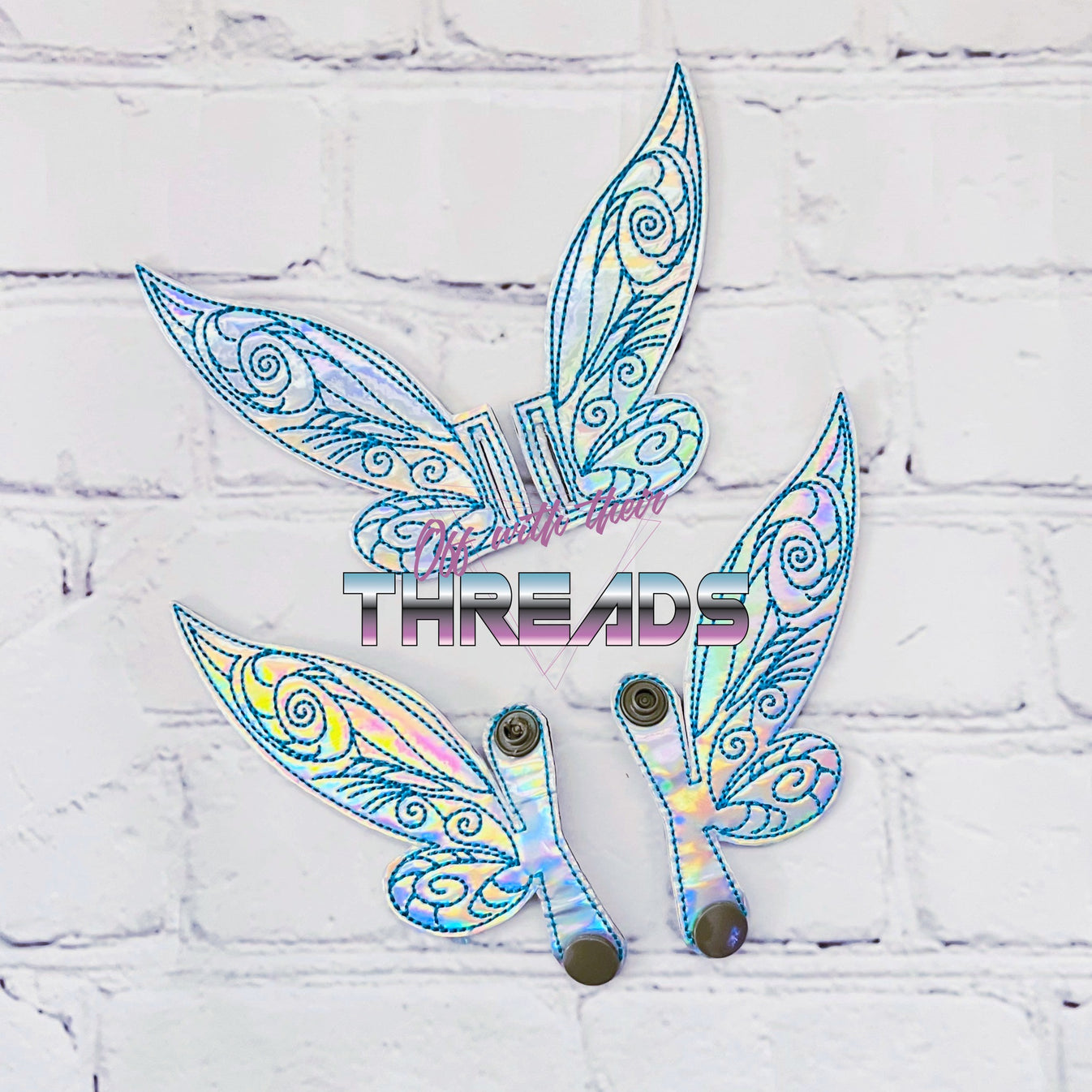 DIGITAL DOWNLOAD Velcro Snap Tab and Slider Fairy Pixie Wings Shoe Boo ...