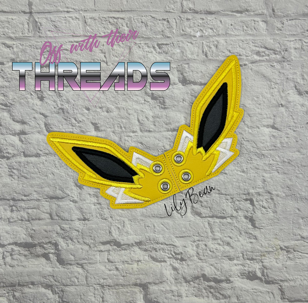 DIGITAL DOWNLOAD Applique Electric Ears Shoe Boot SATIN AND BEAN STITC ...