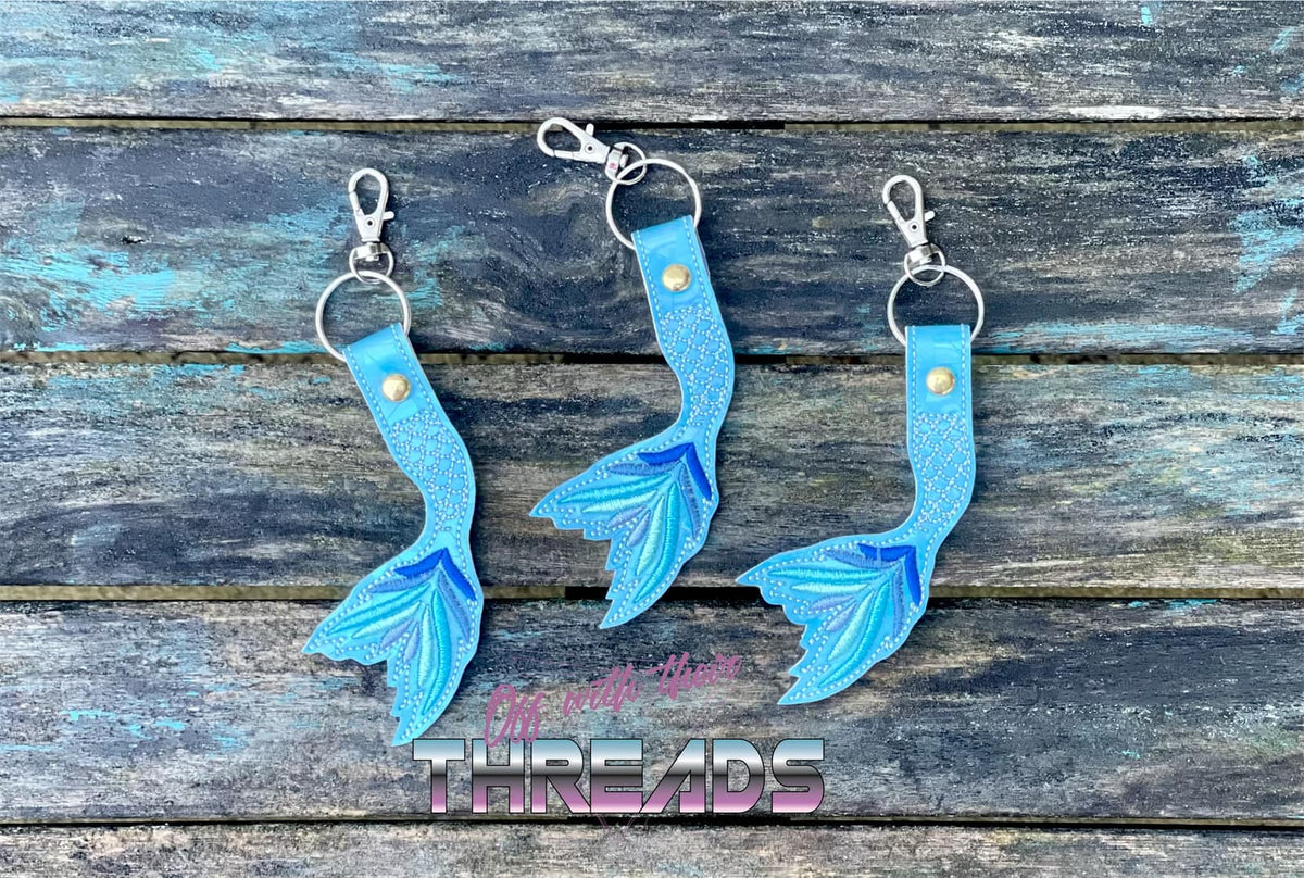 DIGITAL DOWNLOAD Mermaid Tail Snap Tab Key Chain – Off With Their Threads