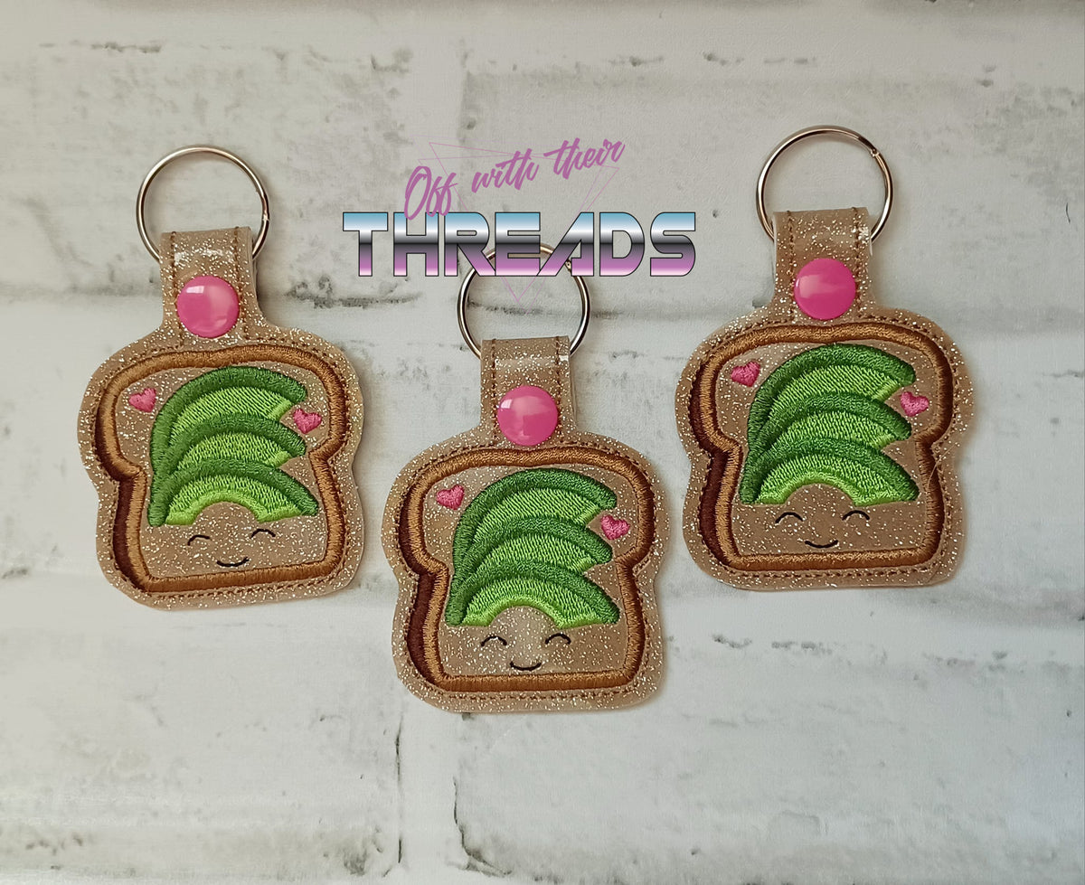 DIGITAL DOWNLOAD Avocado Toast Snap Tab Key Chain – Off With Their Threads