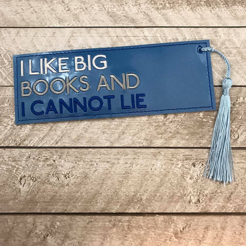 DIGITAL DOWNLOAD 5x7 Multi I Like Big Books Bookmark ITH Embroidery De ...