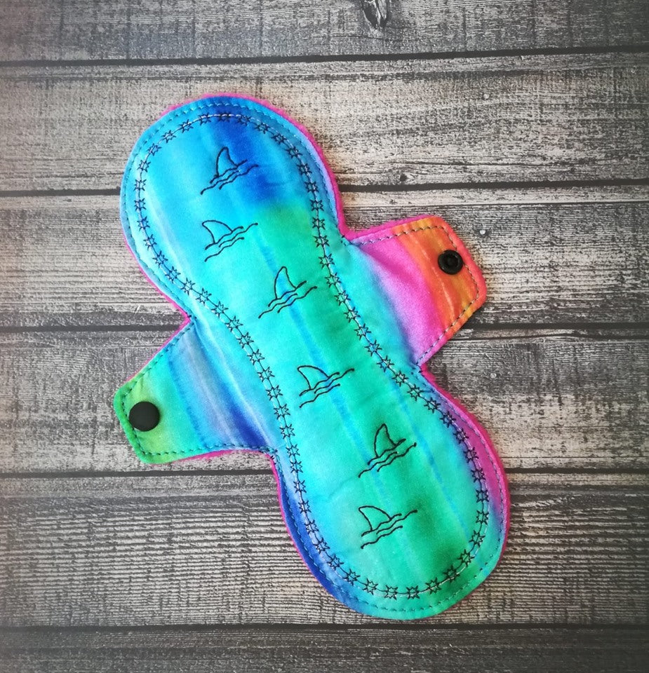 7x11 DIGITAL DOWNLOAD Shark Week 3 Sizes Included CSP Reusable Washabl ...