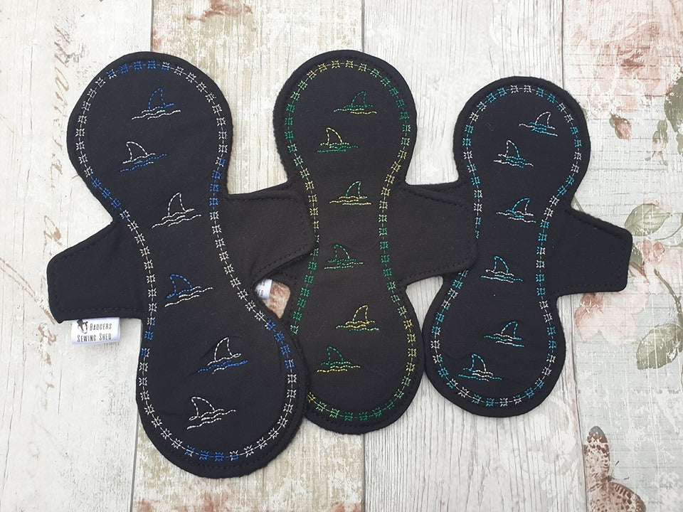 7x11 DIGITAL DOWNLOAD Shark Week 3 Sizes Included CSP Reusable Washabl ...