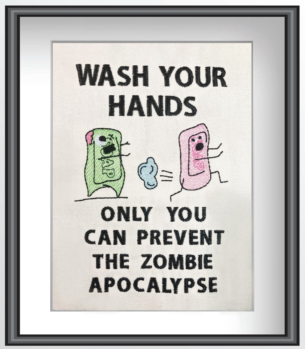 DIGITAL DOWNLOAD Wash Your Hands Zombie Apocalypse Design 4 Sizes – Off ...
