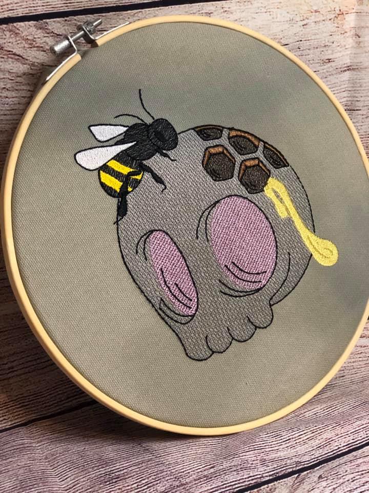 DIGITAL DOWNLOAD Sketchy Honey Comb Bee Skull Set 5 Sizes – Off With ...