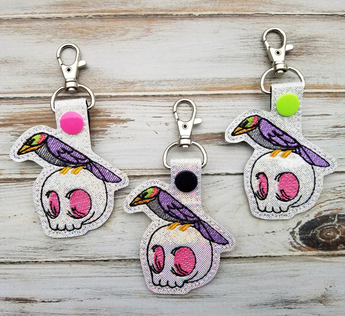 DIGITAL DOWNLOAD Raven Skull Sketch Snap Tab – Off With Their Threads