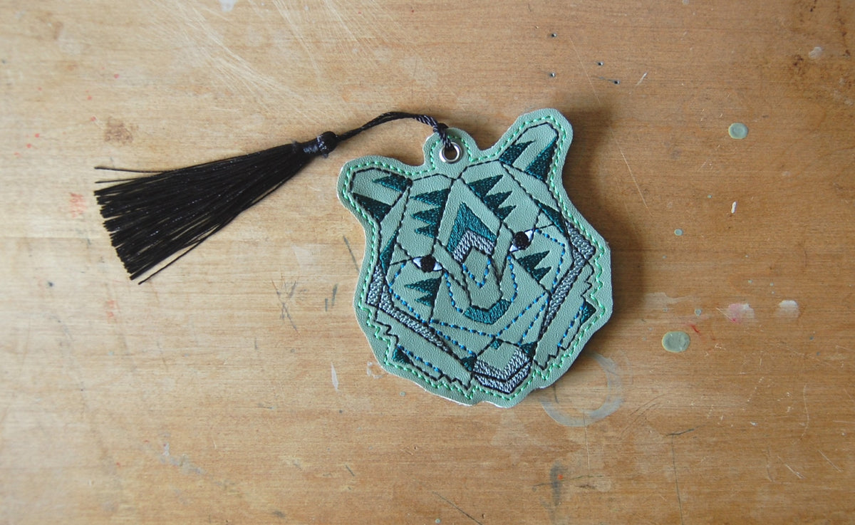 DIGITAL DOWNLOAD Geometric Tiger Bookmark – Off With Their Threads