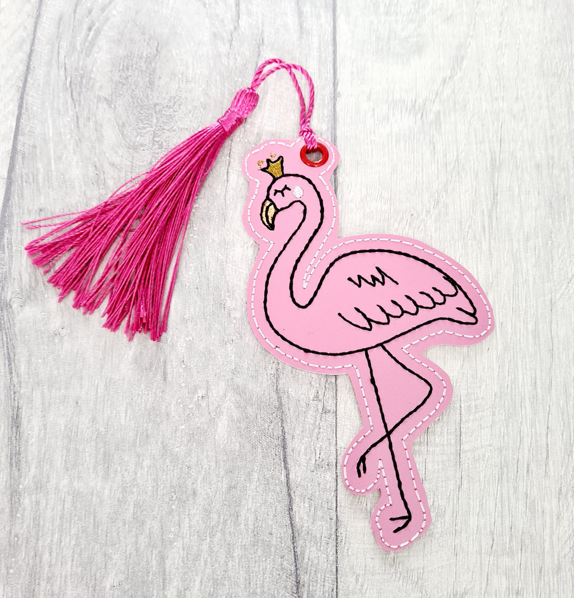 DIGITAL DOWNLOAD 4x4 Magical Flamingo Bookmark – Off With Their Threads