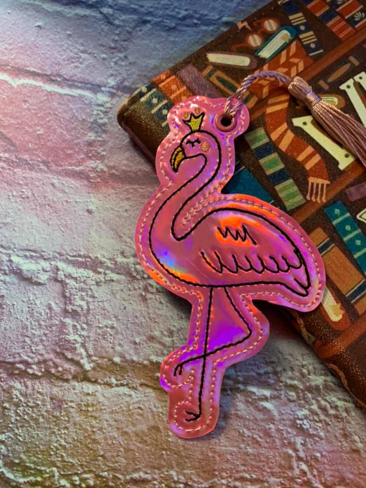 DIGITAL DOWNLOAD 4x4 Magical Flamingo Bookmark – Off With Their Threads