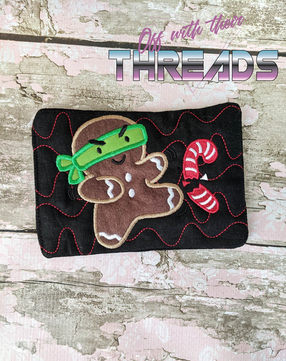 DIGITAL DOWNLOAD Gingerbread Ninja Mug Rug Set 4 SIZES INCLUDED ENVELO ...